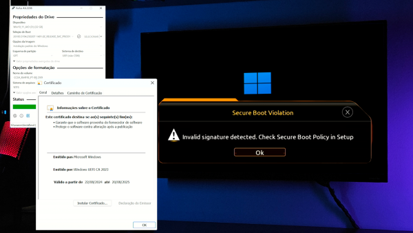 Cenários de Atualização do Certificado de Autorização Windows UEFI CA ...